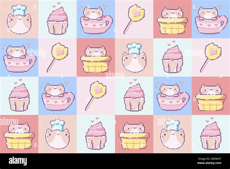 Cute Cat Pixel Art