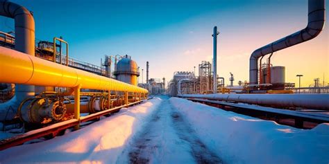 Large Oil Pipeline And Gas Pipeline In The Process Of Oil Refining And
