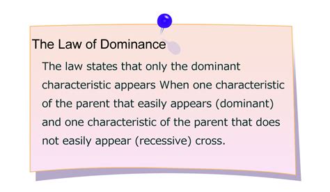 Law Of Dominance And Recessiveness