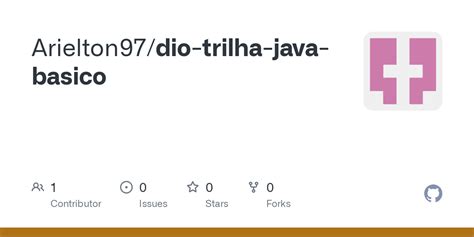 Github Arielton97dio Trilha Java Basico
