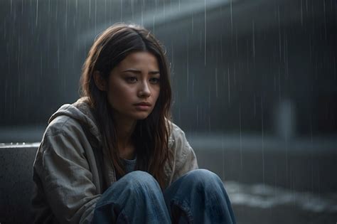Premium Photo A Girl Handling And Struggling With Her Depression