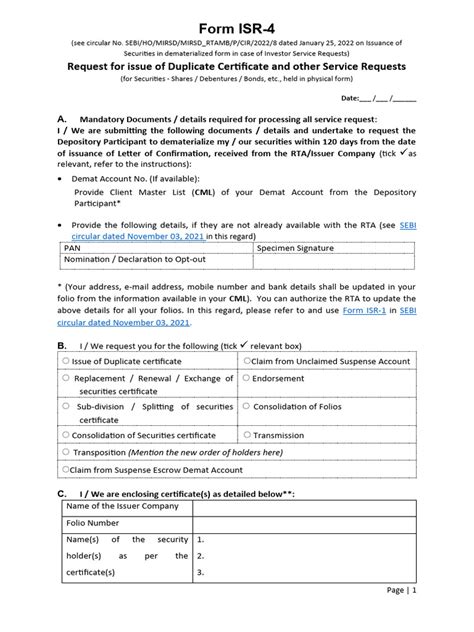 Form Isr 4 Circular P Pdf Securities Finance Investments