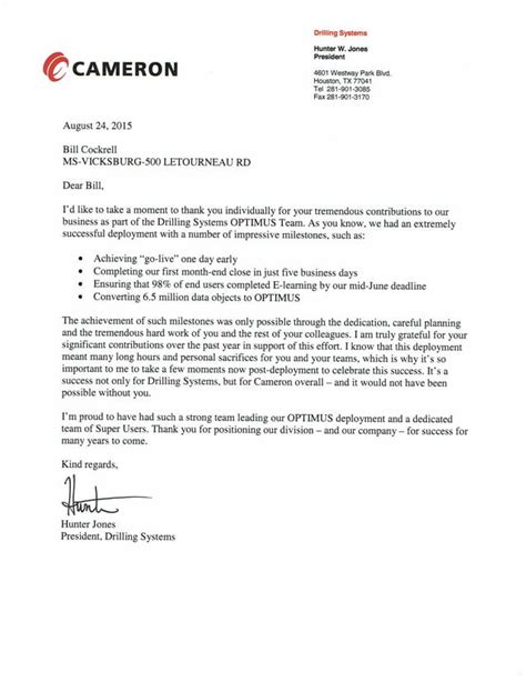 Cameron Sap Super User Thank You Letter Pdf