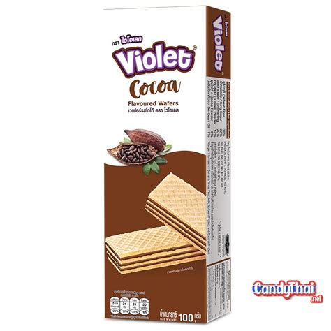 Violet Wafer Cocoa Flavoured 100g Candy Thai