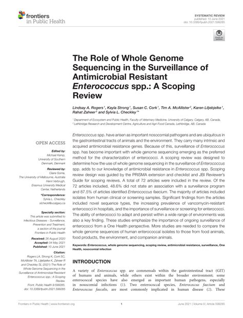 Pdf The Role Of Whole Genome Sequencing In The Surveillance Of