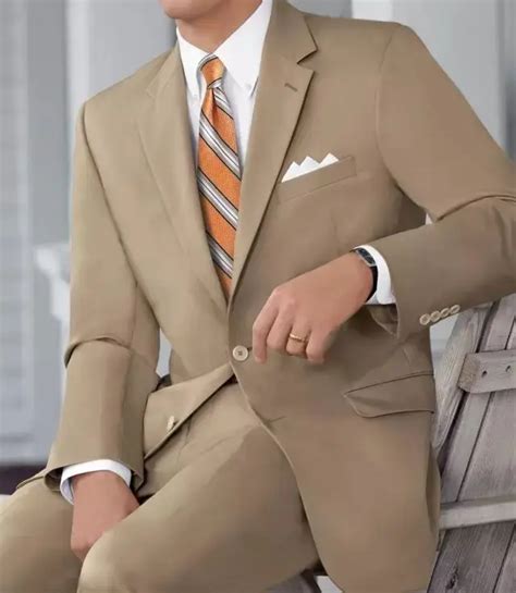 Light Brown Khaki Men Wedding Suits 2018 Latest Coat Pant Designs Top