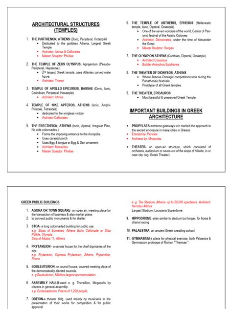 Greek Architecture Important Buildings Pdf Classicism Greco