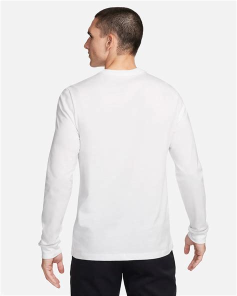Nike Mens Long Sleeve Golf T Shirt White Fine Golf