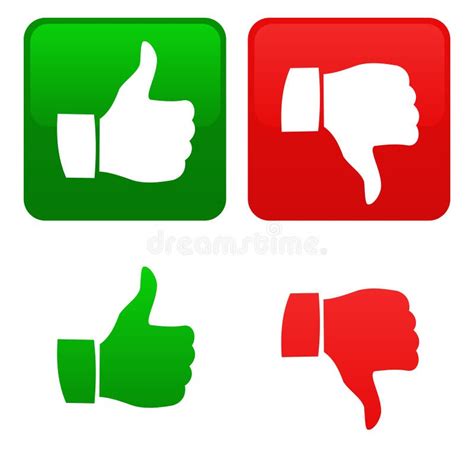 Duim Op En Neer Vector Illustratie Illustration Of Succes 22458810