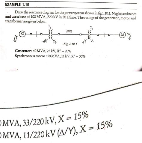 Example 110 Draw The Reactance Diagram For Studyx Example 110 Draw The Reactance Diagram For Studyx