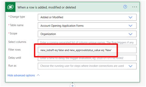 Issue In Condition Base Filter In Dataverse Trigge Power Platform Community