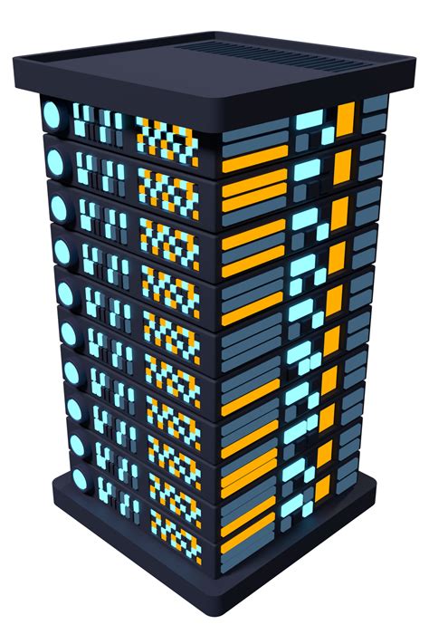 3d Server Network Server Room 3d Computer Equipment Storage Database Isometric Server 3d