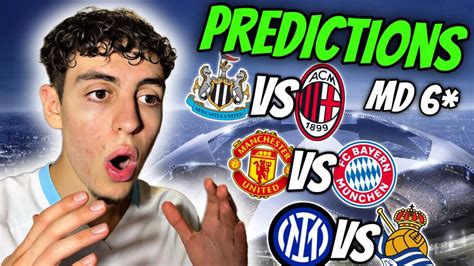 Champions League Matchday 6 Predictions Youtube