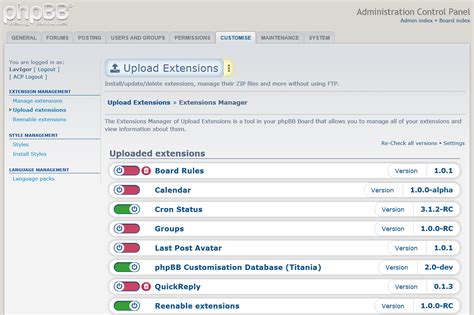 PhpBB CDB Upload Extensions