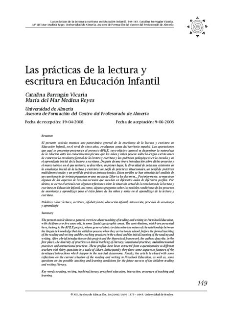 Pdf Las Prácticas De La Lectura Y Escritura En Educación Las