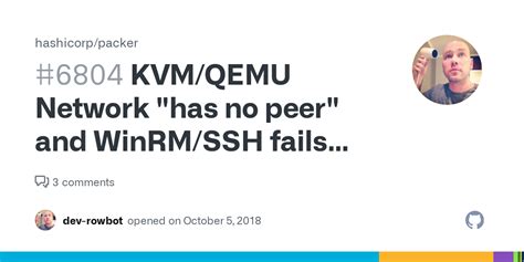 Kvmqemu Network Has No Peer And Winrmssh Fails Due To No Network