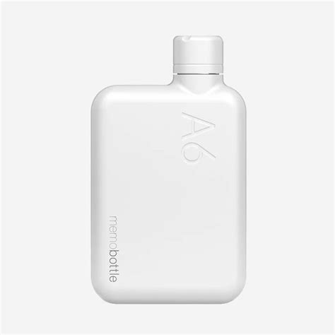Memobottle White A6 Stainless Steel Bottle Water Bottles Simple Form