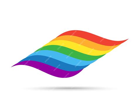 Lgbt 프라이드 플래그 아이콘 레인보우 프라이드 플래그 배너 레즈비언 게이 양성애자 및 트랜스젠더 기호 벡터 프리미엄 벡터