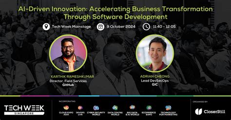 Join Me And Adrian Cheong From Gic For Our Main Stage Talk At Tech Week