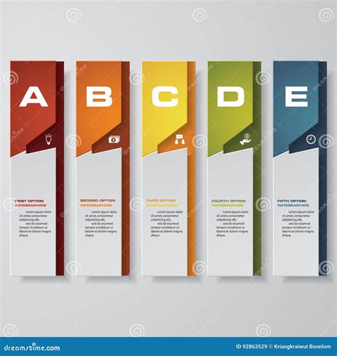 Design Clean Number Banners Template Vector Stock Vector