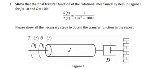 Solved Simulate The Model Transfer Function Using Unit