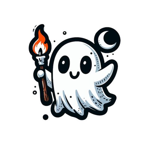 Premium Vector Cute Halloween Ghost Vector Mascot On White Background