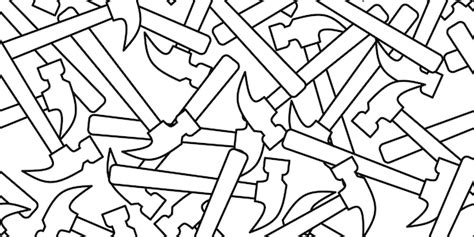 Premium Vector Black White Hammer Seamless Pattern