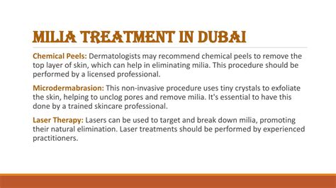 Ppt Milia Treatment In Dubai Powerpoint Presentation Free Download