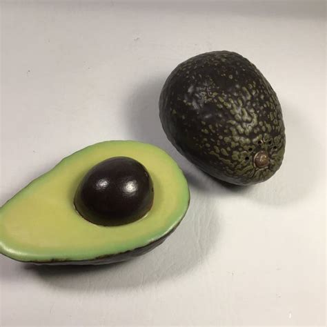 2000s Patricia Garrett Handmade American Pottery Avocado Salt And Pepper