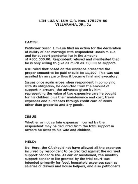 Lim Lua Vs Lua Pdf Expense Credit Card