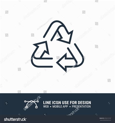 Icon Recycle Symbol Graphic Design Single Stock Vector Royalty Free