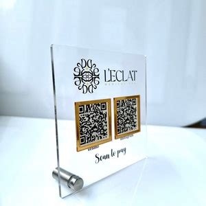 Wifi QR Code Sign Mini Qr Code Social Media QR Code Sign Qr Code Display Sign Acrylic Custom