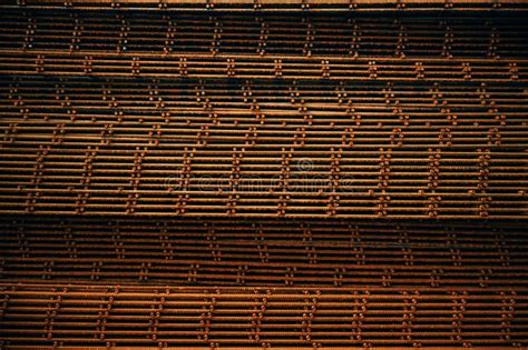 Rebar Stack Reinforced Steel Bars At Construction Site Stock Image Image Of Oxidized Metal
