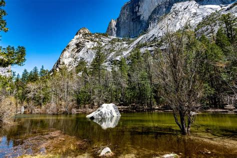 Half Dome In Yosemite National Park In April Stock Image Image Of