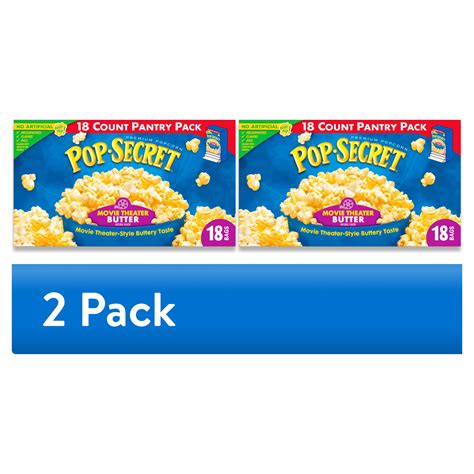 2 Pack Pop Secret Microwave Popcorn Movie Theater Butter Flavor 3