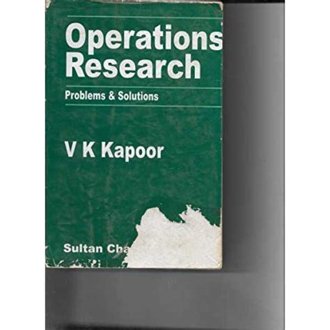 Operations Research Problems And Solutions Book Price In India Specs