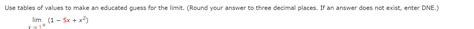 solved use tables of values to make an educated guess for