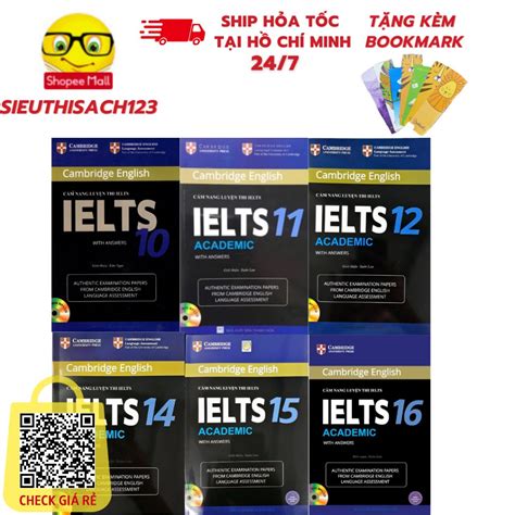 Sách Cẩm Nang Luyện Thi Ielts 10 11 12 13 14 15 16 Tặng Kèm