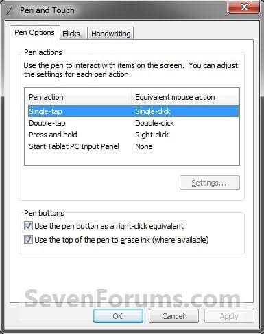 Pen And Touch Settings Create Shortcut Tutorials