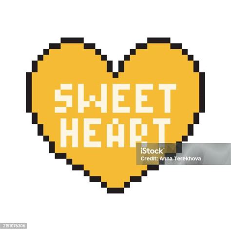 복고풍 스타일의 텍스트 연인이 있는 픽셀 하트 빈티지 사랑 기호 컴퓨터 게임에 대 한 8 비트 벡터 일러스트 레이 션 웹 버튼 Brand Name Video Game에 대한