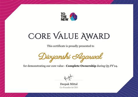 Divyanshi Agarwal On Linkedin Tothenew Corevalue Completeownership