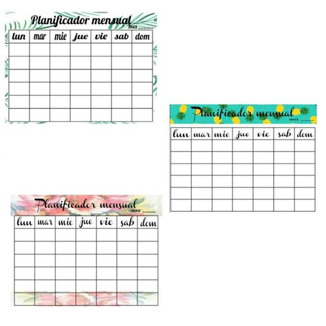 Planificadores Mensuales Word Search Puzzle Planner Words