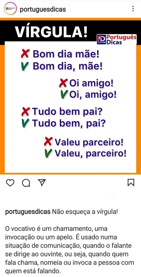 uso da vírgula dicas de portugues definições de palavras aula de
