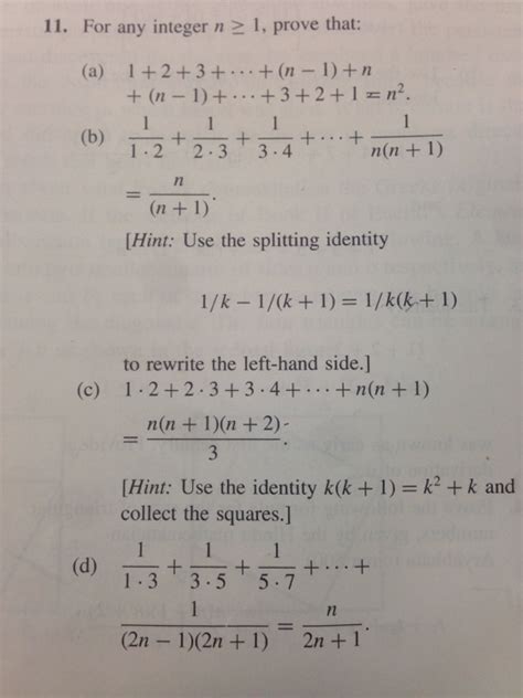 solved for any integer n 1 prove that 1 2 3 n