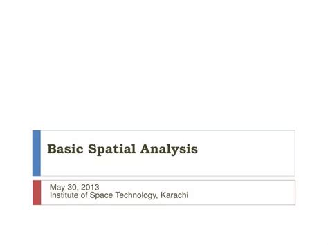 Ppt Basic Spatial Analysis Powerpoint Presentation Free Download