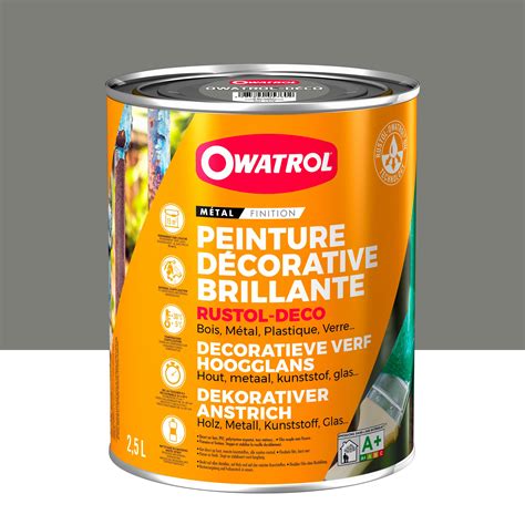 Peinture Antirouille Décorative Owatrol Rustol Deco Brillant Gris