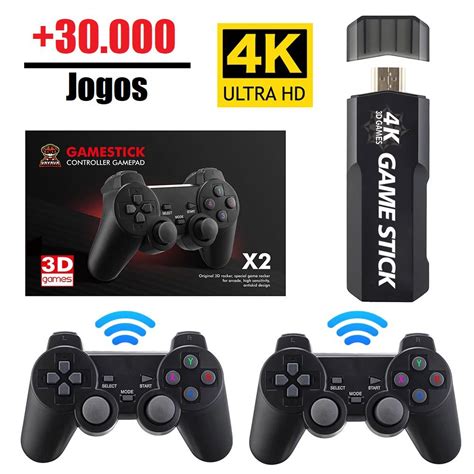 Console Gamestick Gd10 4k 2022 S905l Emuelec 4 3 64gb 30 Mil Jogos