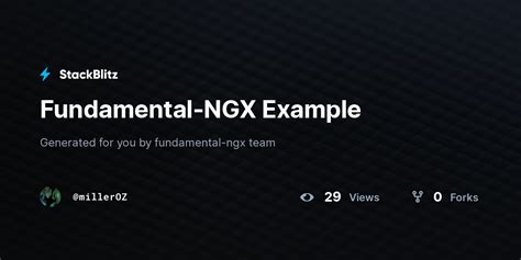 Fundamental NGX Example StackBlitz