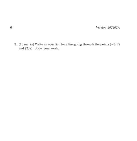 Solved Version 202202A 3 10 Marks Write An Equation For A Chegg