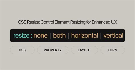 CSS Resize Control Element Resizing For Enhanced UX